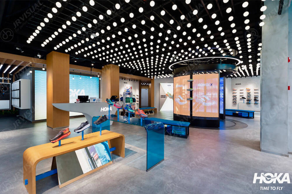 JR Visual Cutomized iTled transparent LED display goes to Hoka store in ...