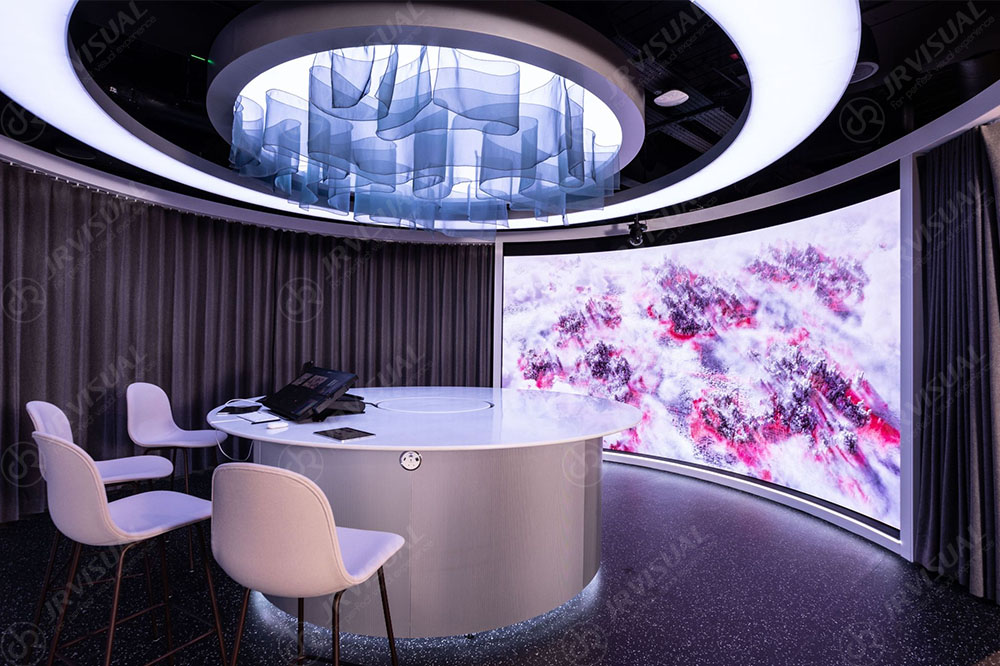 JR Visual World’s first P0.9mm curve screen goes to Verizon London ...